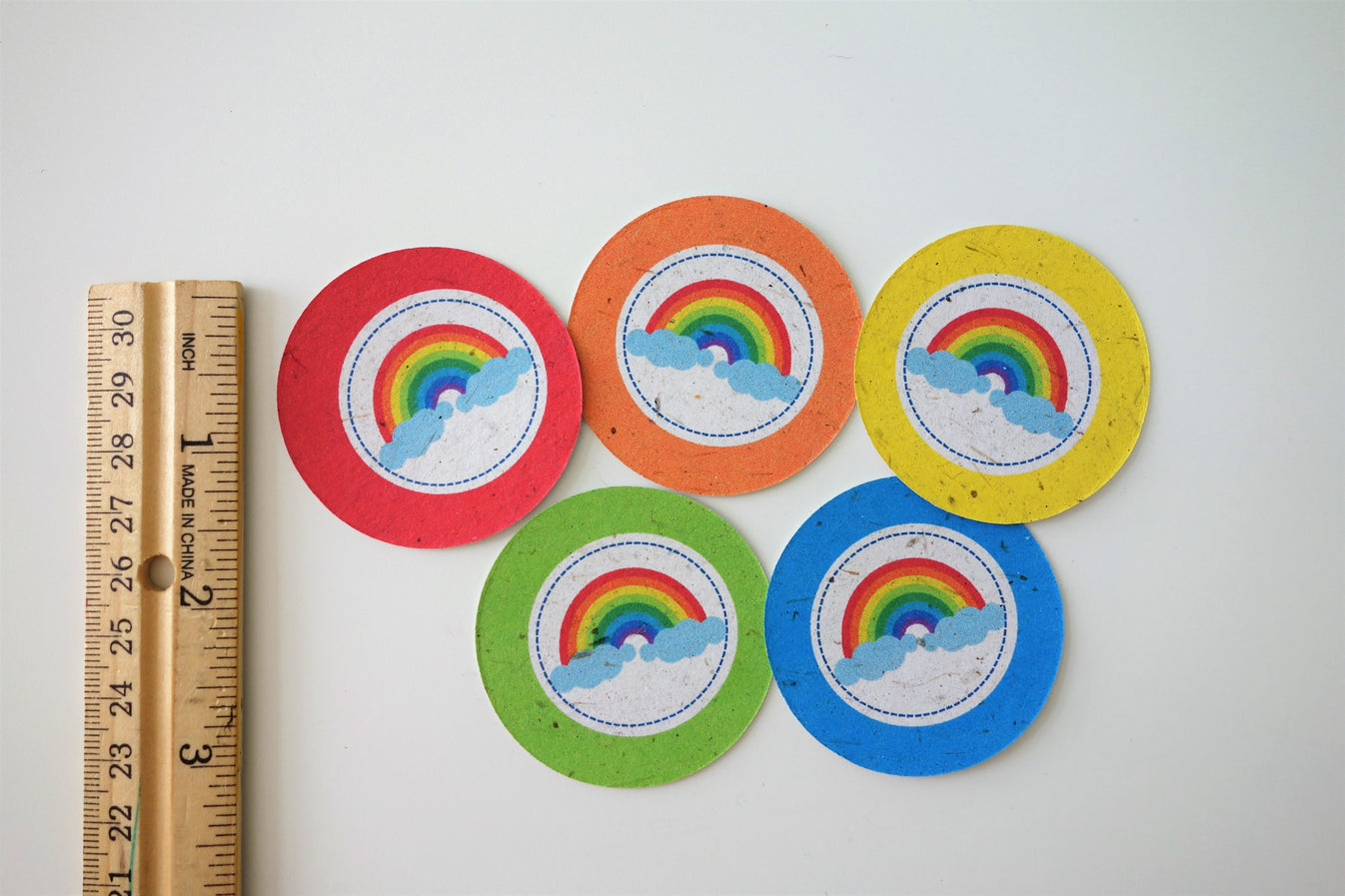 Rainbow Colors 2-inch Themed Tags, Circle (Tree Free Banana Paper ...